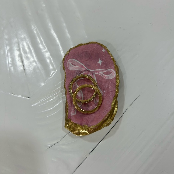 Jewelry | Small Pink Bow Oyster Shell Jewelry Dish | Poshmark